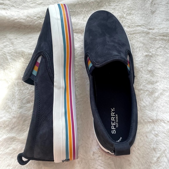 Sperry | Shoes | New Sperry Crest Twin Gore Platform Rainbow Stripe ...